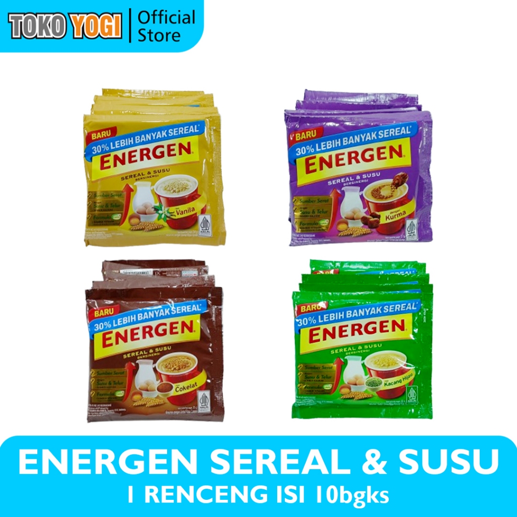 Jual ENERGEN RENCENG ISI 10 BUNGKUS || VARIAN RASA | Shopee Indonesia