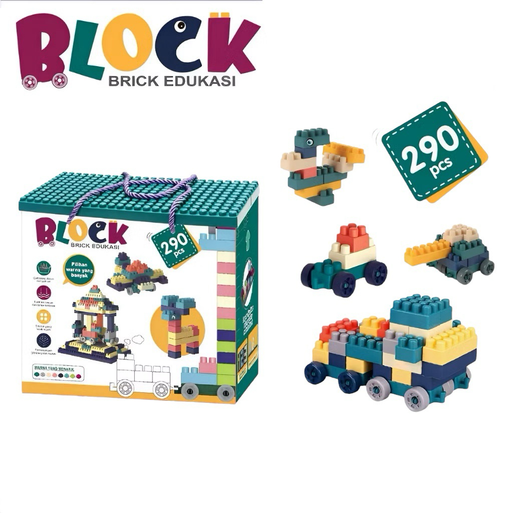 Jual Mainan Balok Susun Anak Block Edukasi Bricks Isi 280 Pcs Blok Toys ...