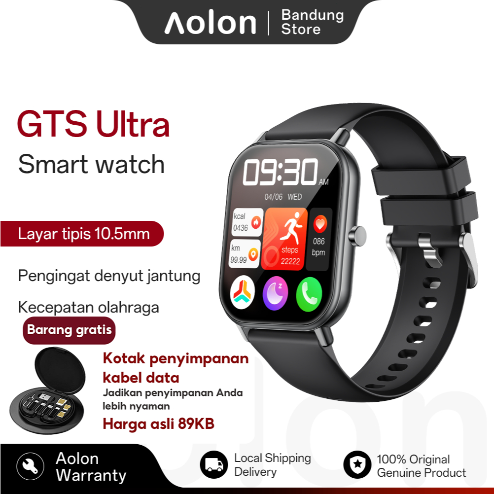 Jual Aolon GTS Ultra Smartwatch Original Running Pace Custom Wallpaper ...