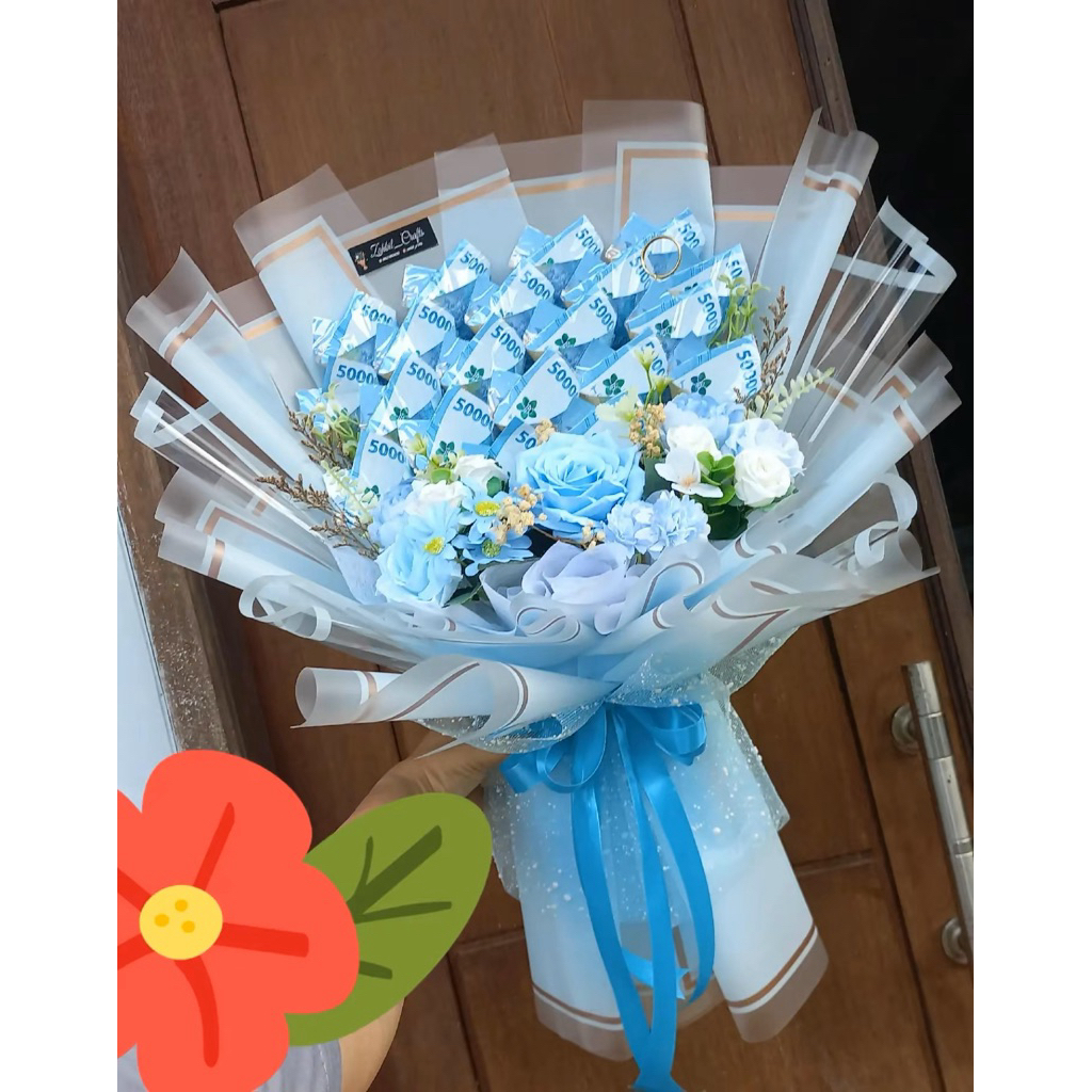 Jual Bucket bunga | Money bouquet | Buket uang | 50k 100k | Shopee ...