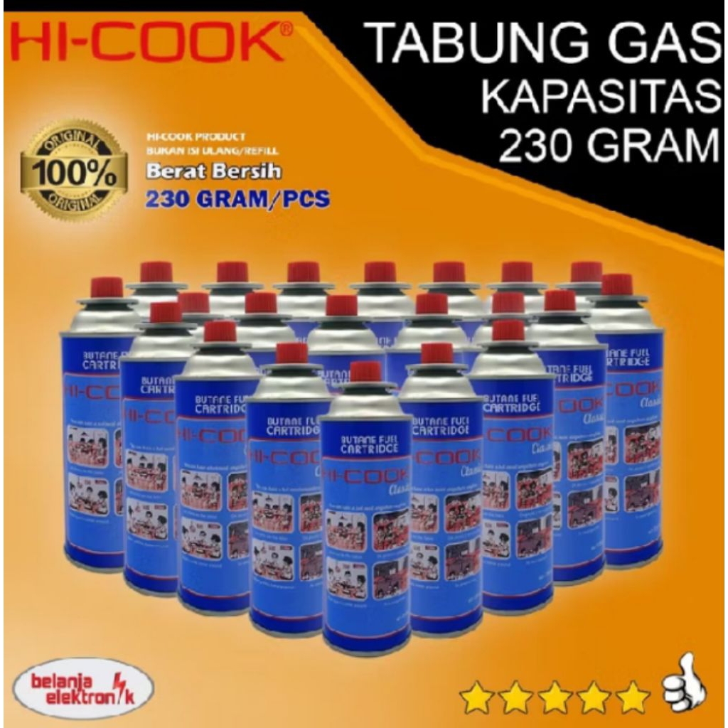 Jual GAS HICOOK / GAS PORTABLE ORIGINAL 230 gram | Shopee Indonesia