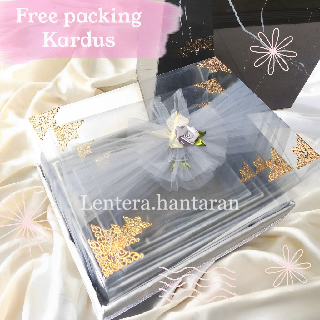 Jual Kotak Hantaran pernikahan isi 4 lapisan satin / spunbound, Kotak ...