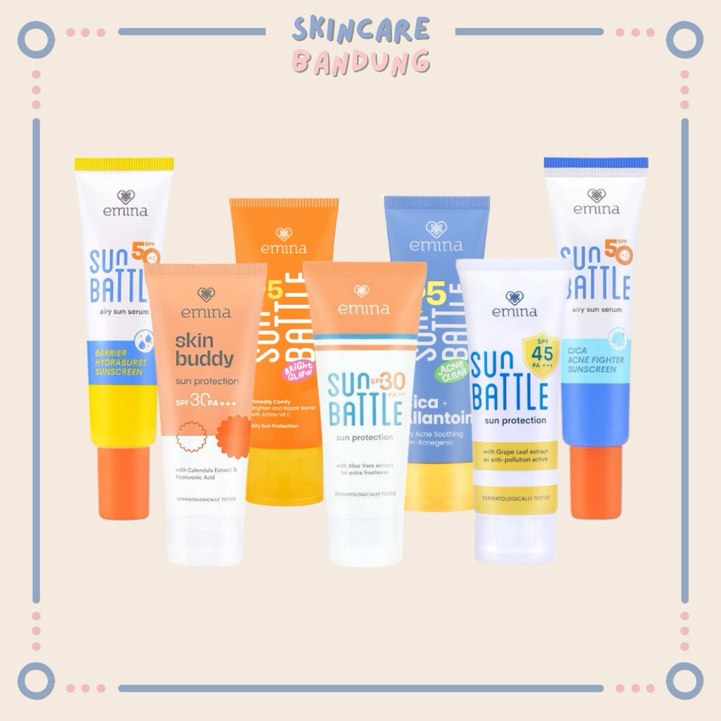 Jual Emina Sun Battle SPF 35 30 Beight Glow SPF 45 SPF 50 Airy Sun ...