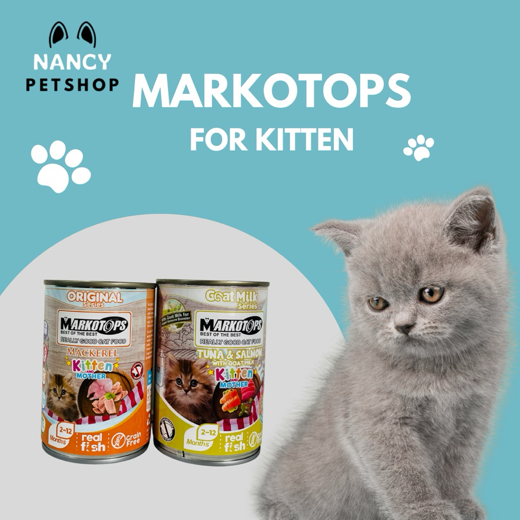 Jual Markotops makanan basah kitten / Markotop kitten 400 gram kaleng ...
