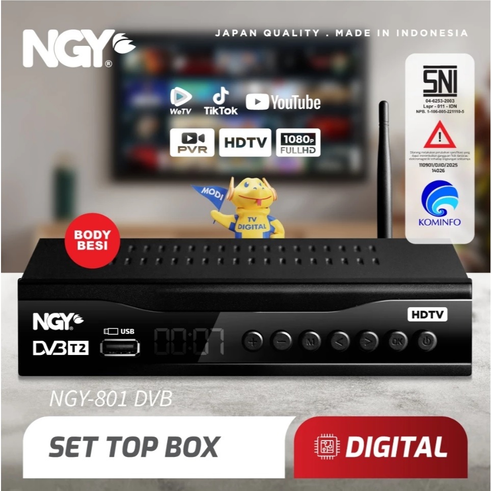 Jual NAGOYA Digital Set Top Box HD TV / STB DVB T2 Receiver | 801 NAGOYA | Shopee Indonesia