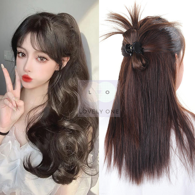 Jual Rambut Palsu Model Jepit Jedai Besar & Jepit Kecil Lurus Gelombang ...