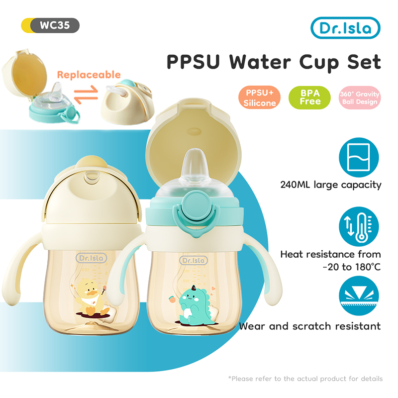 Jual Dr.isla Botol Minum Bayi PPSU Botol Minum Anak Bpa Free 240ML Botol Susu Training Cup WC35 ...