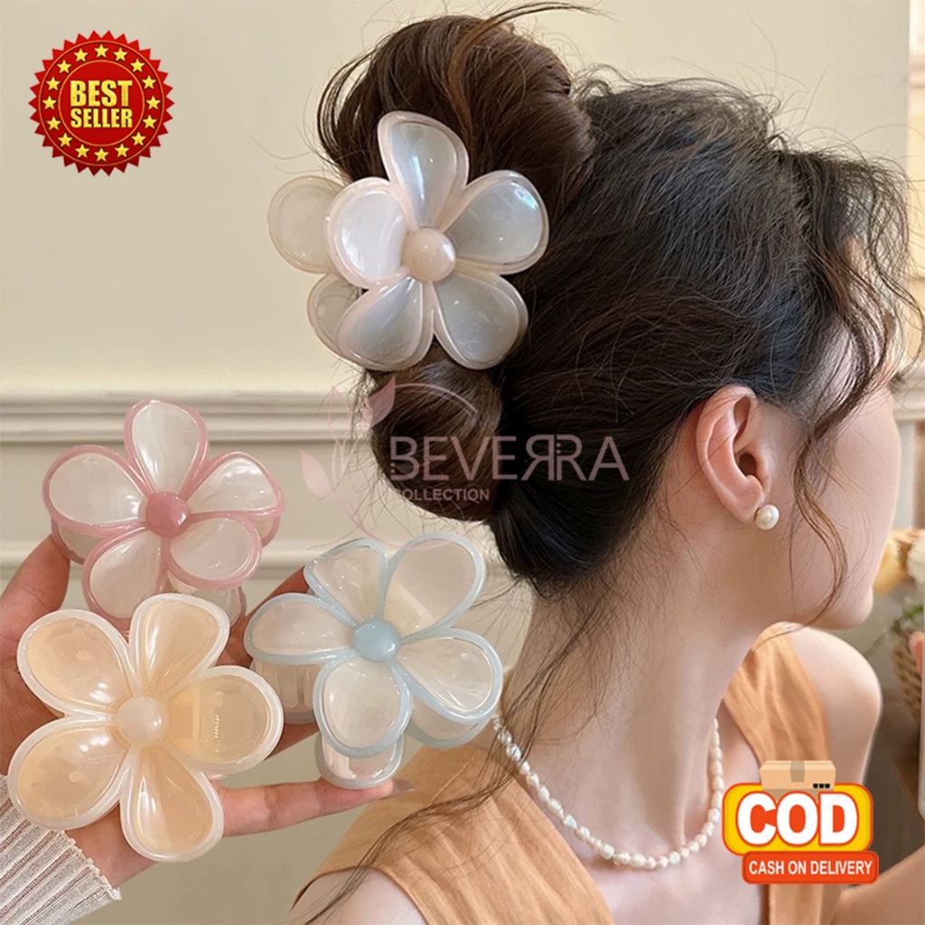 Jual Jepit Rambut Bunga Kamboja Wanita Colorful Warna Lucu Aksesoris ...
