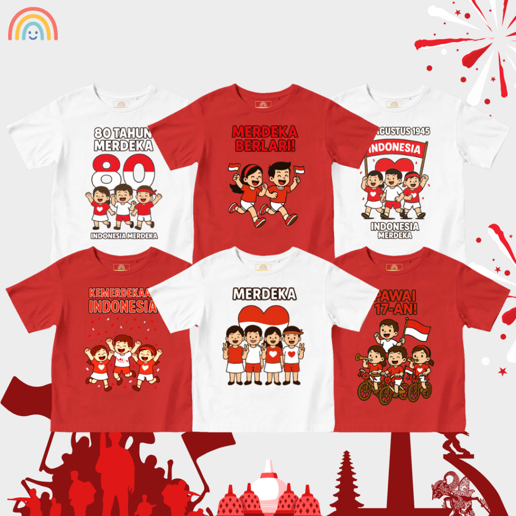 Jual Minimood - Baju Kaos Kemerdekaan Dirgahayu Anak Usia 1-10 Tahun Kaos Baju Anak Laki Laki ...