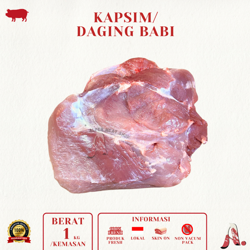 Jual Daging Babi Kapsim / Daging Bagian Paha / (1 Kg & 500 Gr) / Daging ...