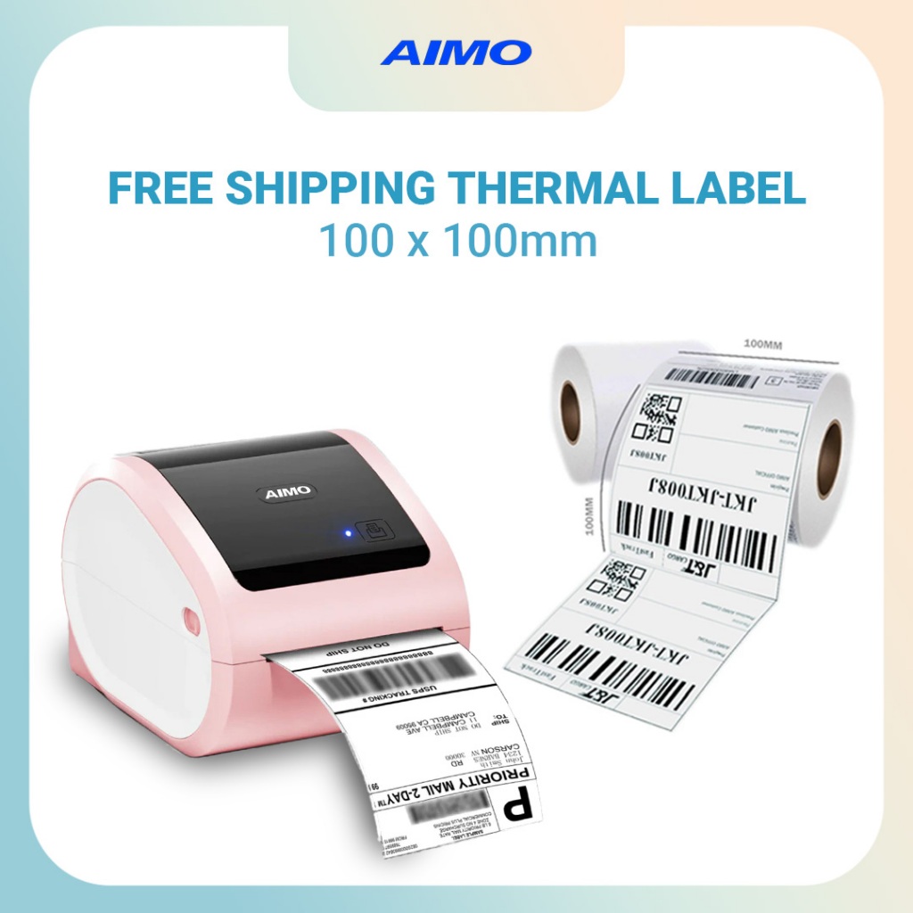 Jual [FREE KERTAS RESI 100*100] AIMO D520 PRINTER RESI BARCODE THERMAL LABEL 110MM A6 KONEKSI ...