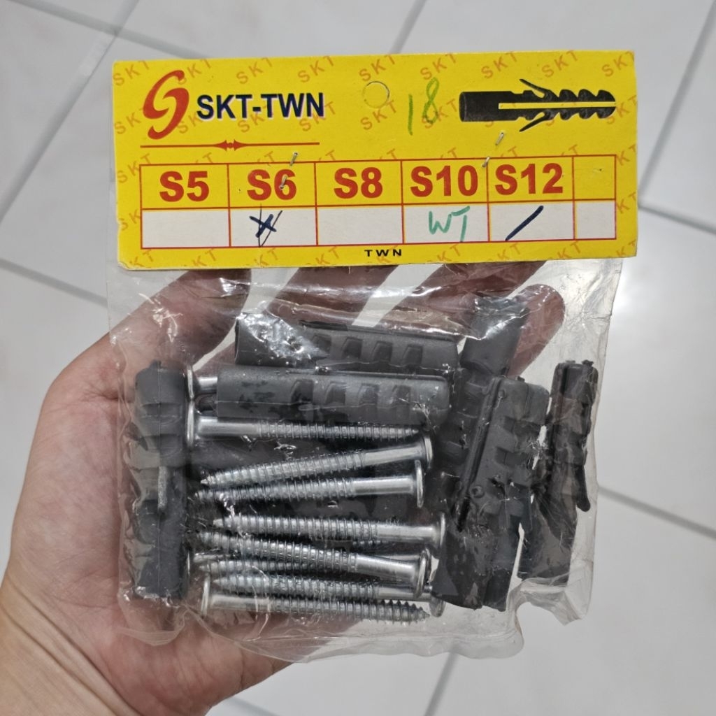 Jual Fischer + Sekrup 1 Set S5 S6 S8 S10 S12 Sekrup Pengencang Baut Fisher Spiser Fastener Murah ...