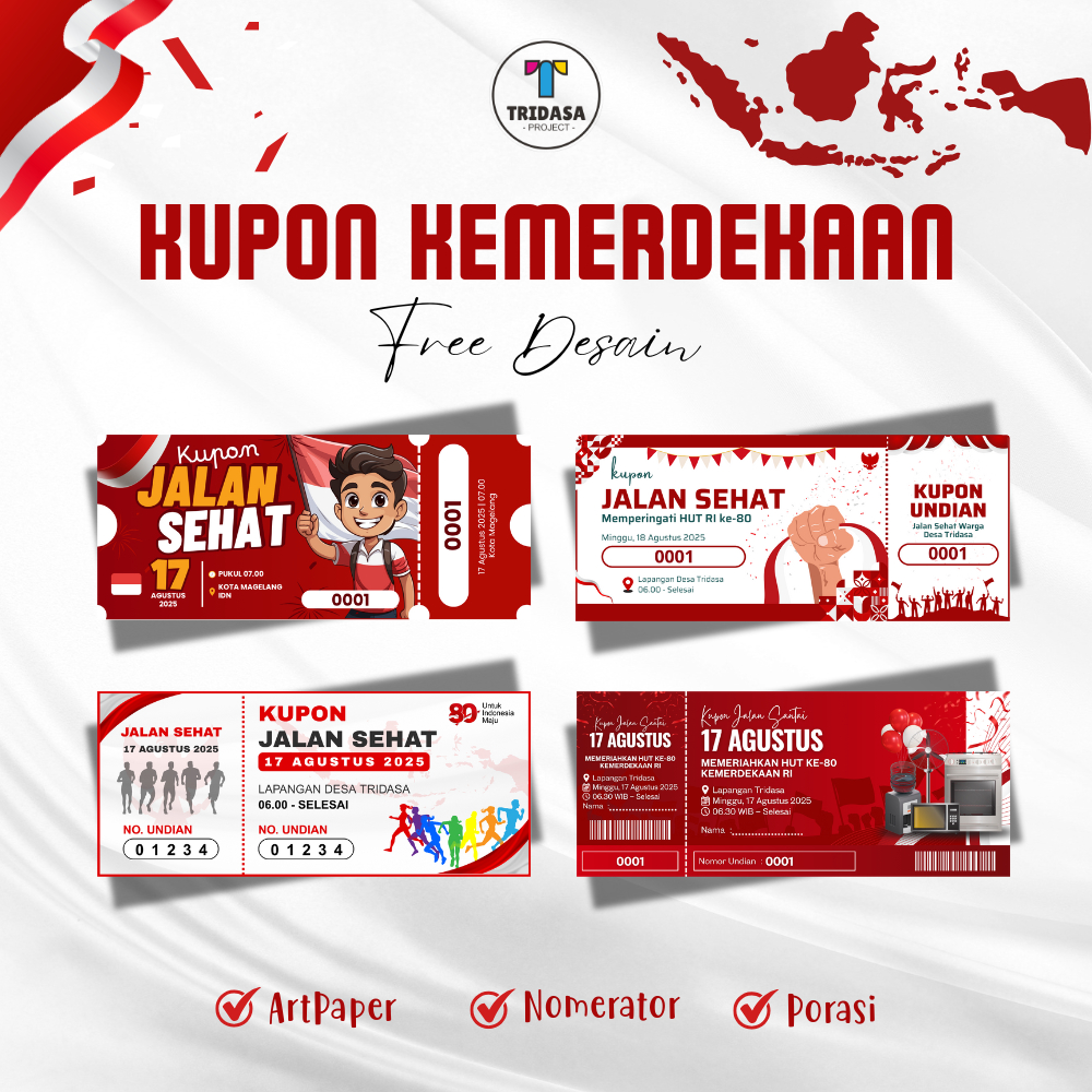 Jual Kupon Undian Kemerdekaan | Kupon Jalan Santai Agustusan Free ...