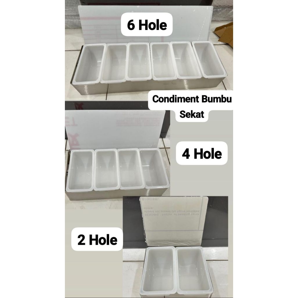 Jual Condiment Tutup Kotak Persegi Panjang / Garnish Container / Badan ...