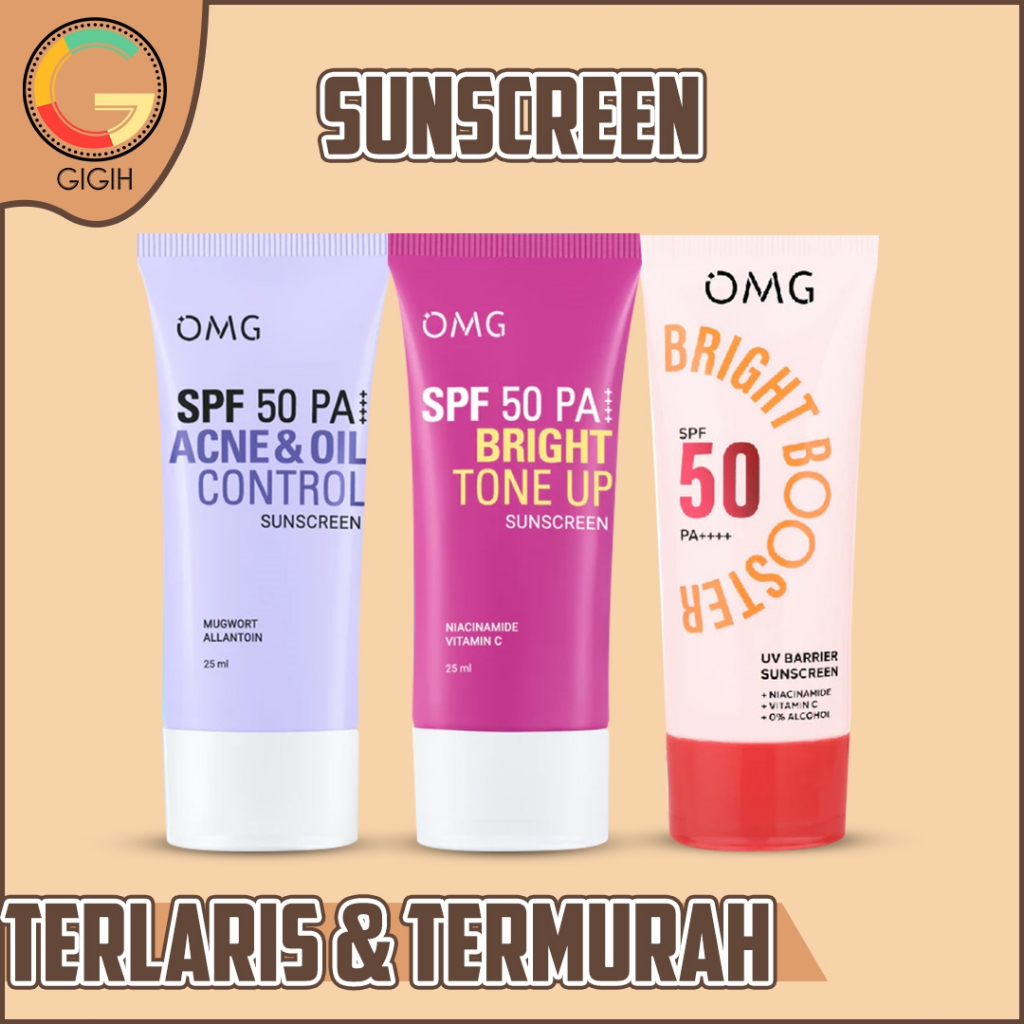 Jual OMG OH MY GLAM SUNSCREEN SPF50 SERIES ( READY ALL VARIAN ...