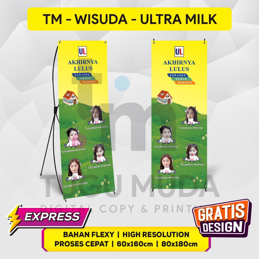 Jual Cetak X-Banner Wisuda | X Banner Sidang Outdoor | Standing Banner ...