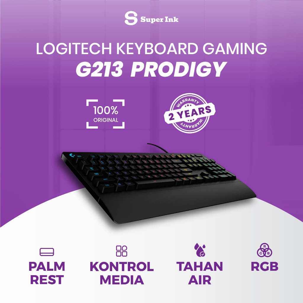 Jual Logitech G213 PRODIGY RGB GAMING KEYBOARD Pencahayaan RGB, Kontrol ...