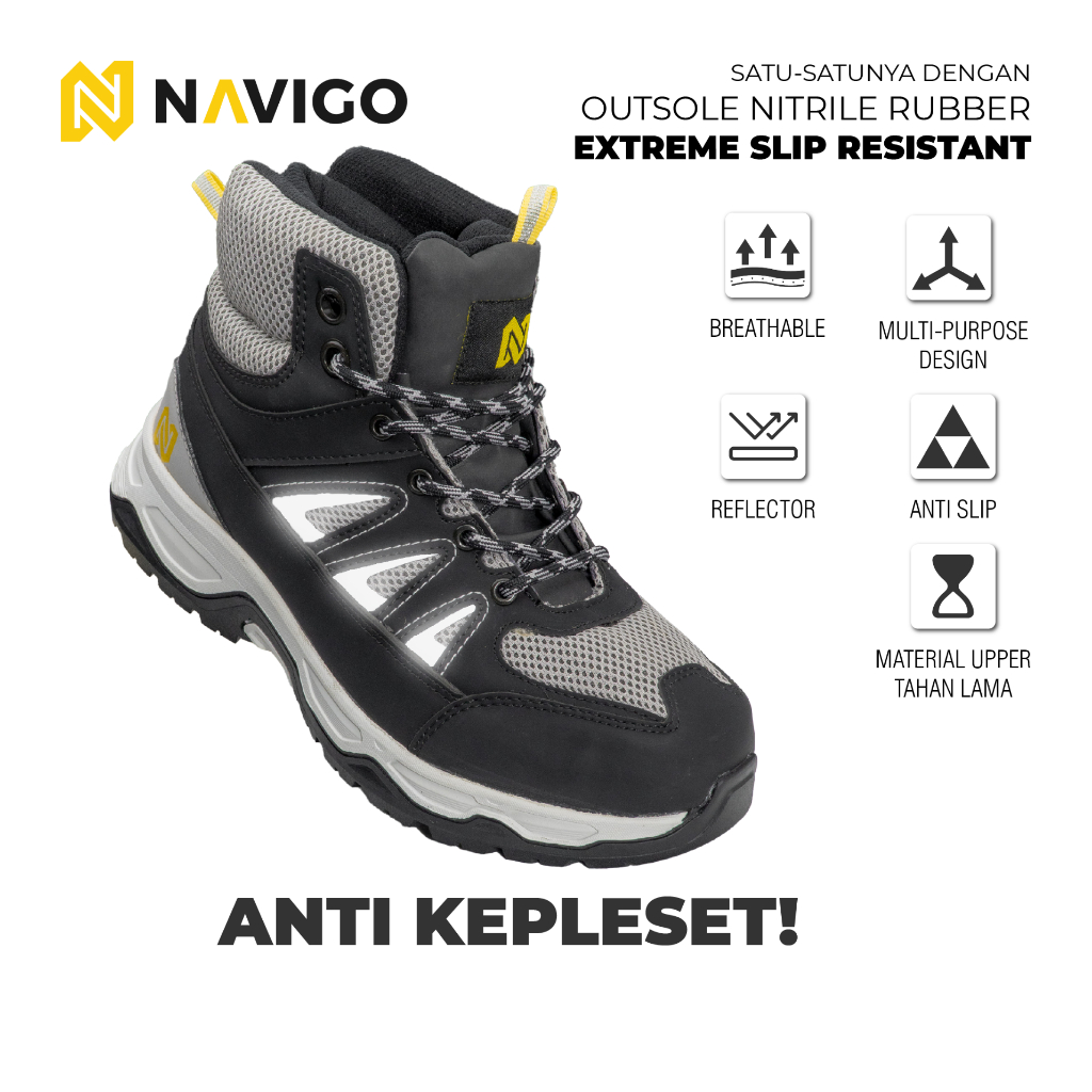 Jual Navigo Sepatu Boots Pria Wanita Casual Ambara High - Touring Outdoor Hiking Gunung Anti ...