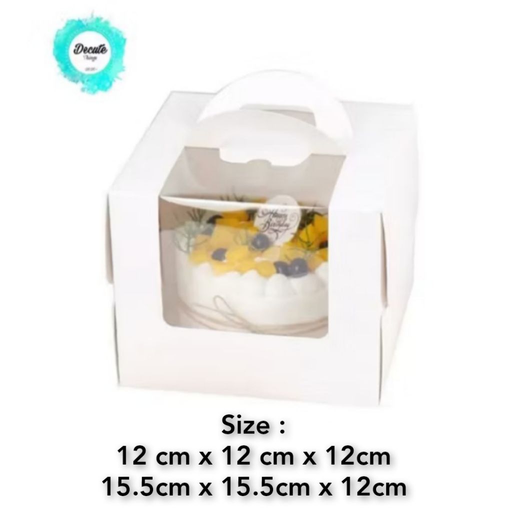 Jual Box Cake Mini/Dus Cake Putih/ Dus Duplex Putih Kue Tart/ Box ...