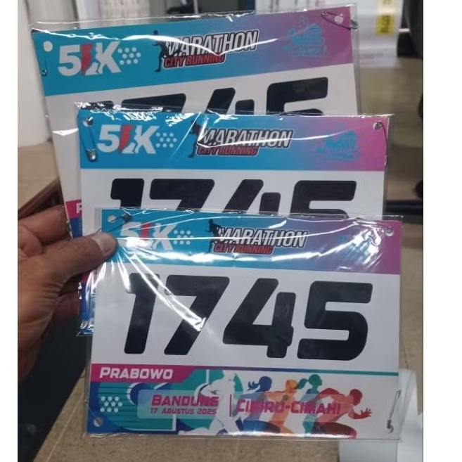 Jual 50.pcs BIB Nomor Dada Lari Maraton , Event Sepeda , Acara Lomba ...