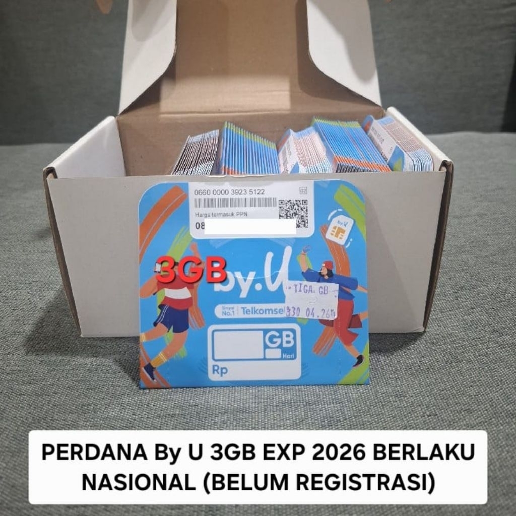 Jual Perdana By.U 3GB Exp 2026 Berlaku Nasional (Belum Registrasi) | Shopee Indonesia