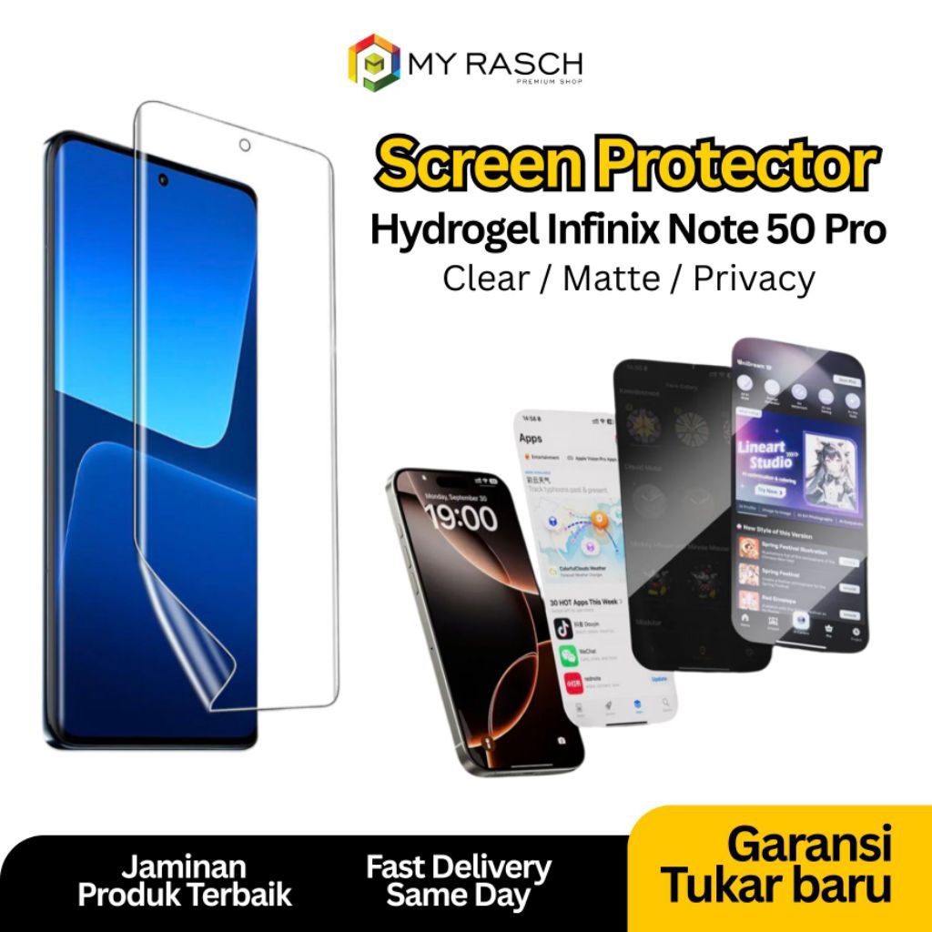 Jual Anti Gores Infinix Note 50 Pro Clear Bening Matte Doff Spy Privacy ...