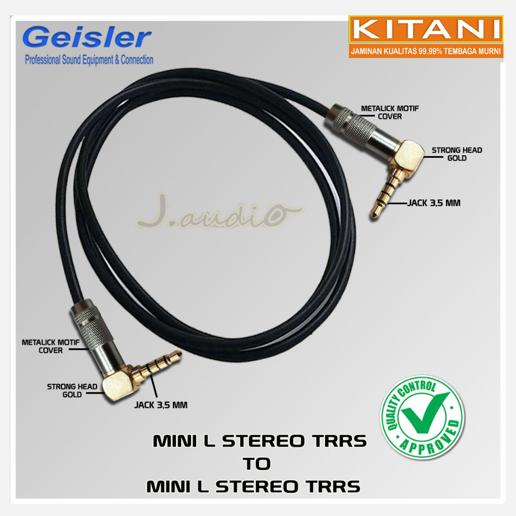 Jual KITANI 4 PIN - Kabel Audio / Kabel Head Mini AUX L Stereo TRRS to ...