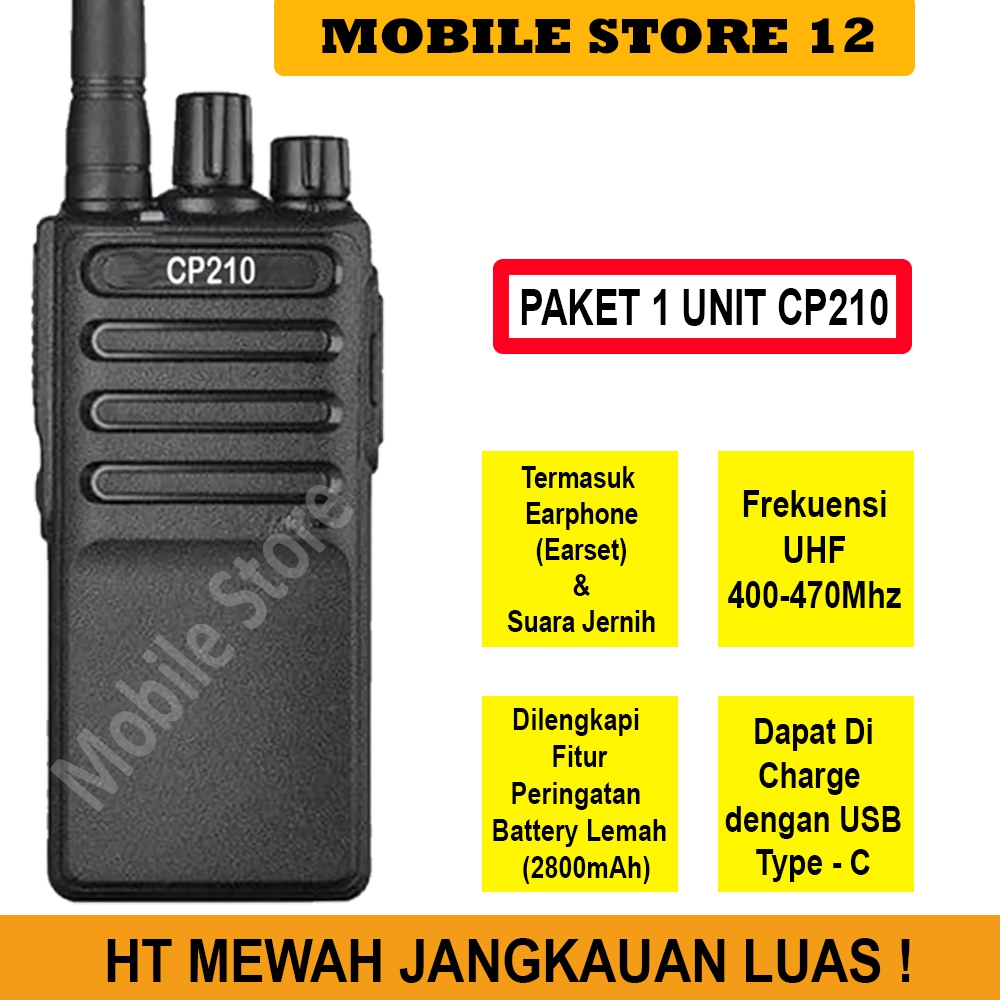 Jual HT Handy Talky Walkie Talkie CP210 Charger Type C Terkoneksi ...