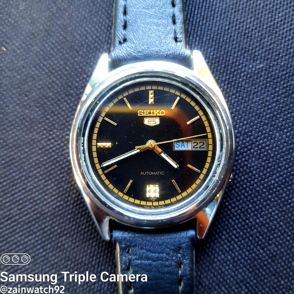 Jual Jam Tangan Seiko 5 Caliber 7009 Automatic Black Dial Vintage Original | Shopee Indonesia