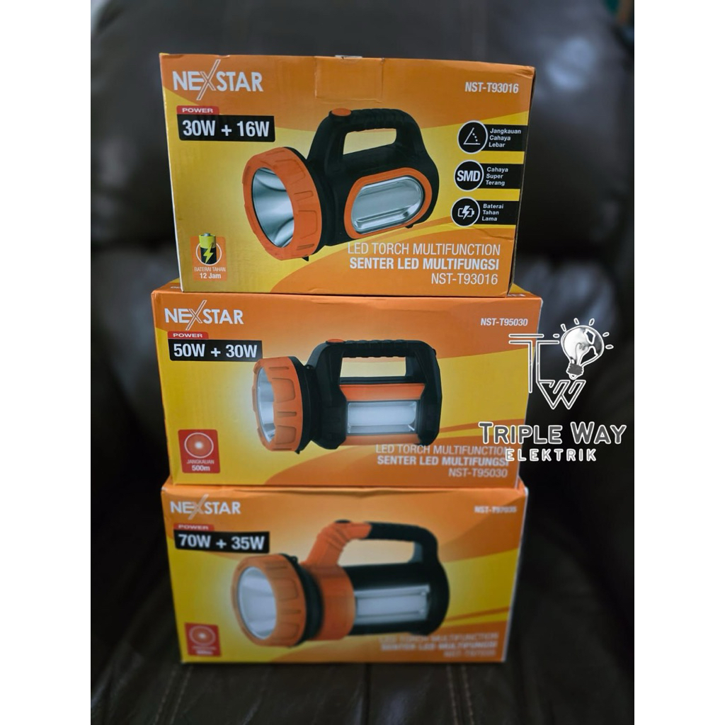 Jual Senter + Emergency ukuran Besar, baterai tahan lama, super terang ...