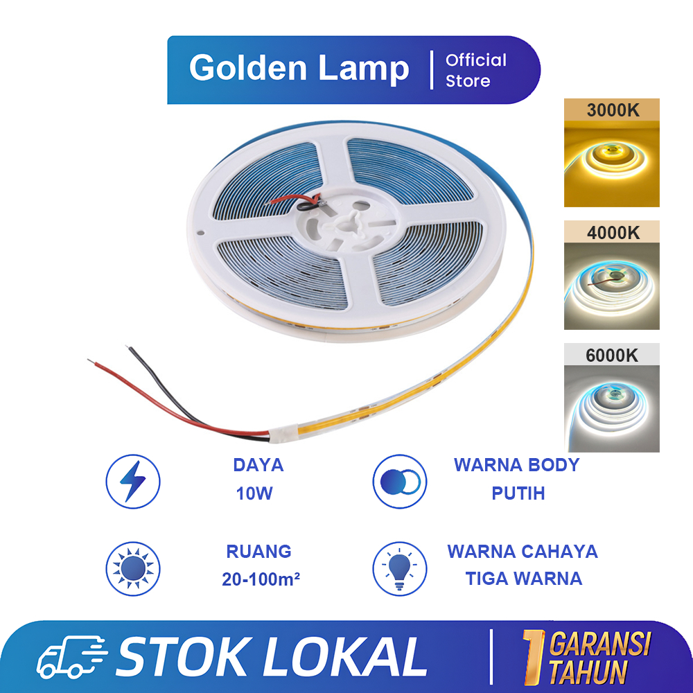 Jual Lampu Strip Led Cob 24V 10 Meter - 120 LED High Density - Pilihan ...