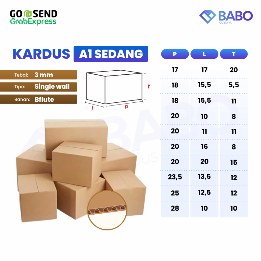 Jual Box Kardus Polos bentuk Kotak untuk Packing | A1 Ukuran Sedang ...