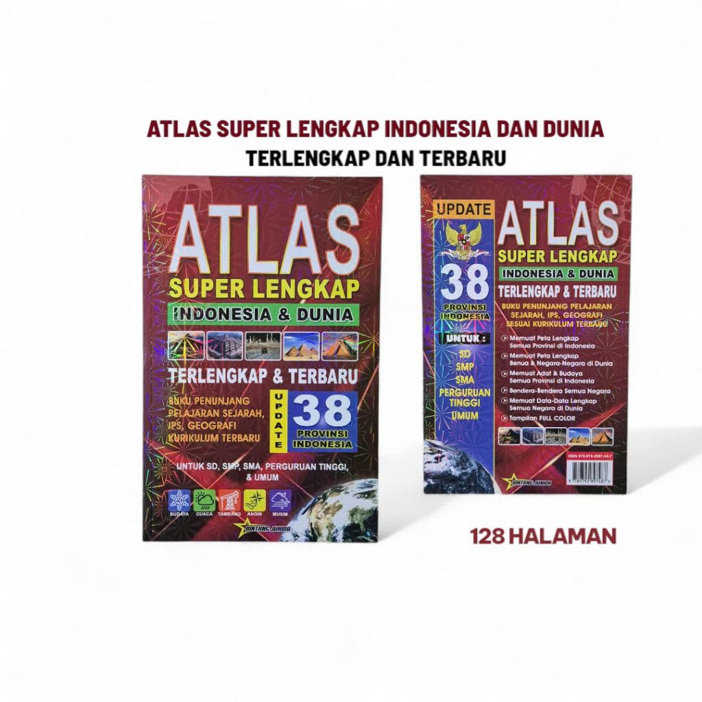 Jual ATLAS SUPER LENGKAP INDONESIA & DUNIA/UKURAN KECIL/UPDATE TERBARU ...