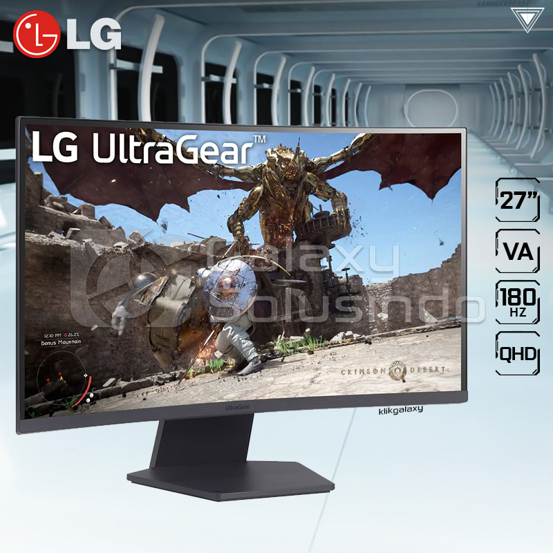 Jual LG 27GS60QC-B UltraGear QHD VA 27 Inch 180Hz 1ms G-Sync Curved ...