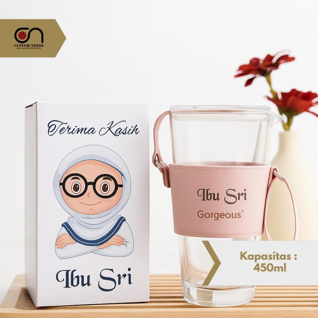 Jual GELAS CUSTOM GRAFIR GELAS TUMBLER KOPI 450ml GELAS KACA GELAS ...