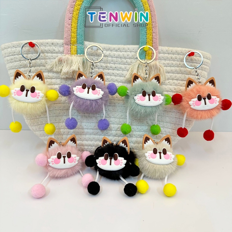 Jual Gantungan Tas Kunci Boneka Kucing Bulu Lucu Bag Cat Keychain ...