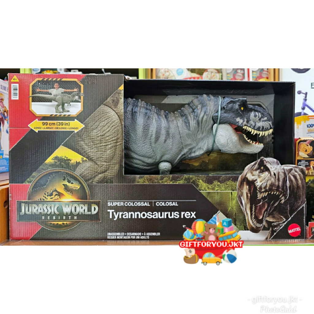 Jual Jurassic World Rebirth Super Colossal Tyrannosaurus Rex Action ...