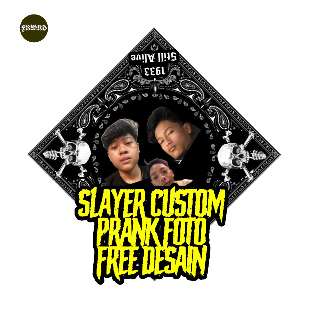 Jual Slayer Bandana Custom Satuan Prank Foto Kado Ultah Atau Suprise ...