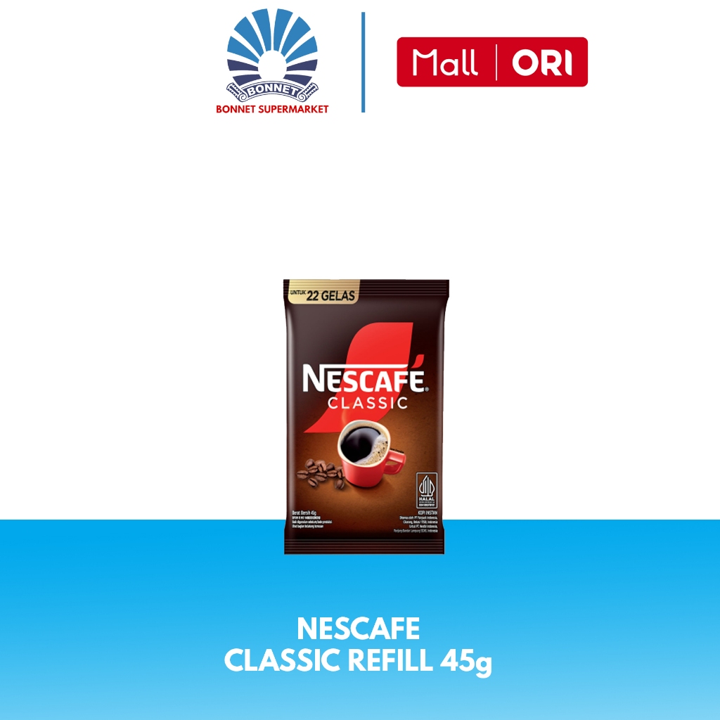 Jual Nescafe Classic Refill 45g - Kopi Instan Tanpa Ampas 8992696403413 ...