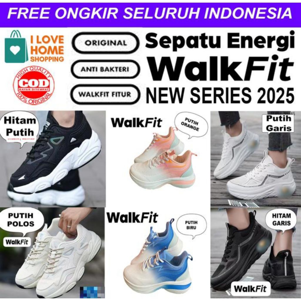 Jual WALKFIT Sepatu Kesehatan Energi Chip Magnetik | Shopee Indonesia