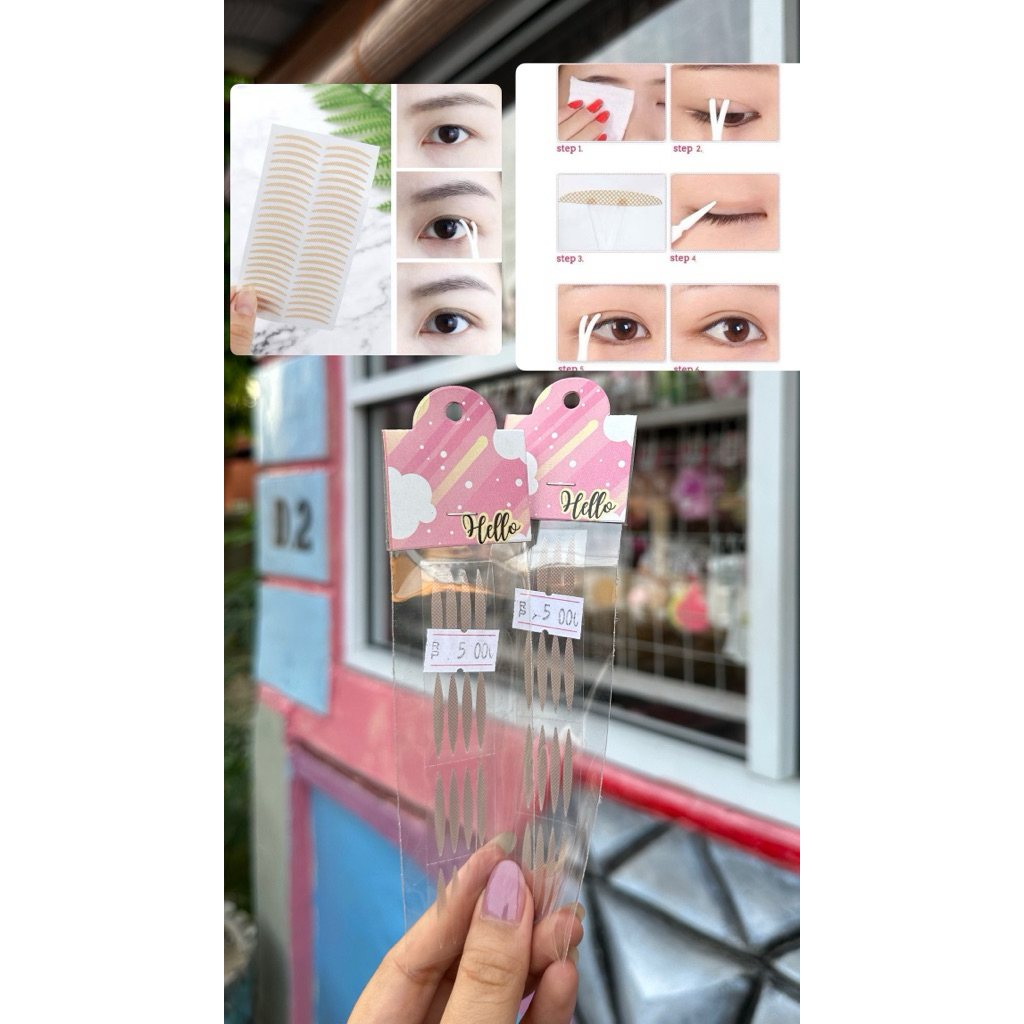 Jual EYELID VEIL Water Drop Lace Eyelid Tape • Skot Mata Jaring Stiker ...