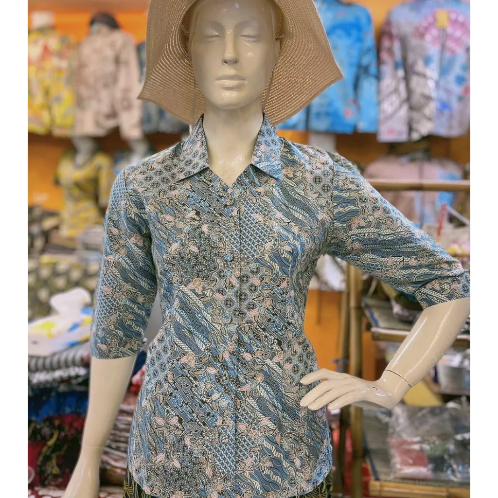 Jual Bakul batik,Blouse batik wanita lengan 3/4 | Shopee Indonesia