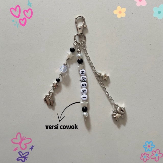 Jual Custom nama Keychain Aesthetic | Shopee Indonesia