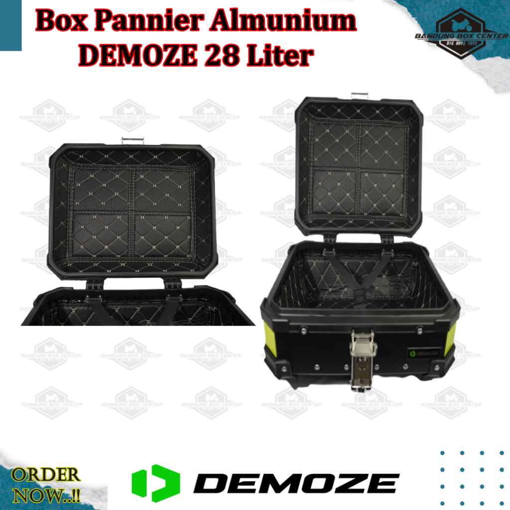 Jual Box Motor DEMOZE 28 Liter Panier Box Pannier Box Almunium Top Box ...