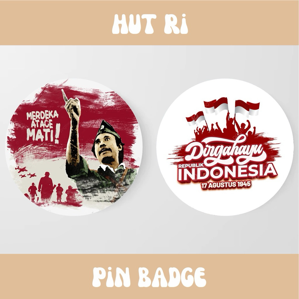 Jual PIN PENITI BADGES HUT RI 44 MM | MERDEKA | 17 AGUSTUS | DIRGAHAYU ...