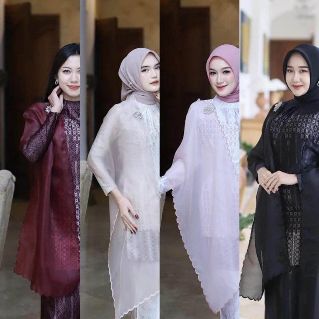 Jual SELENDANG ORGANZA BORDIR / SYAL ORGANZA VEIL MELAYU | Shopee Indonesia