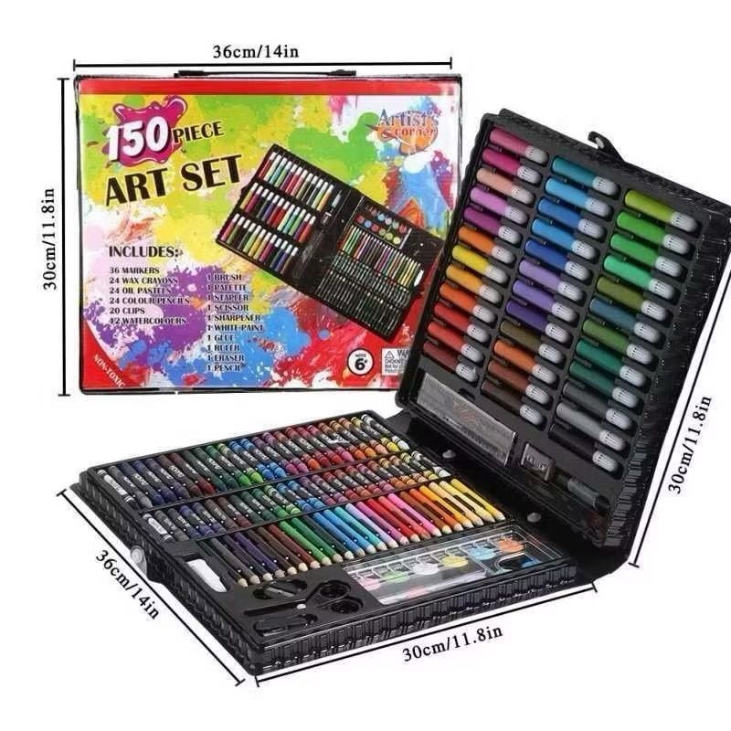 Jual GROSIR Crayon Art Set 150 Pcs/Art Set 150 Pensil Warna/Crayon ...