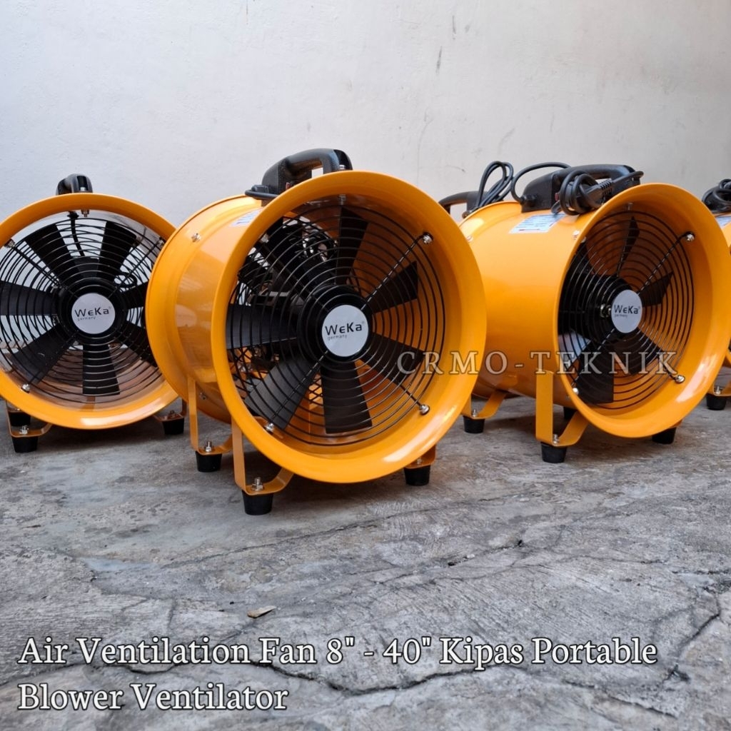 Jual Kipas Portable Blower Ventilator 8 10 12 14 16 Inch 220V Weka Air ...