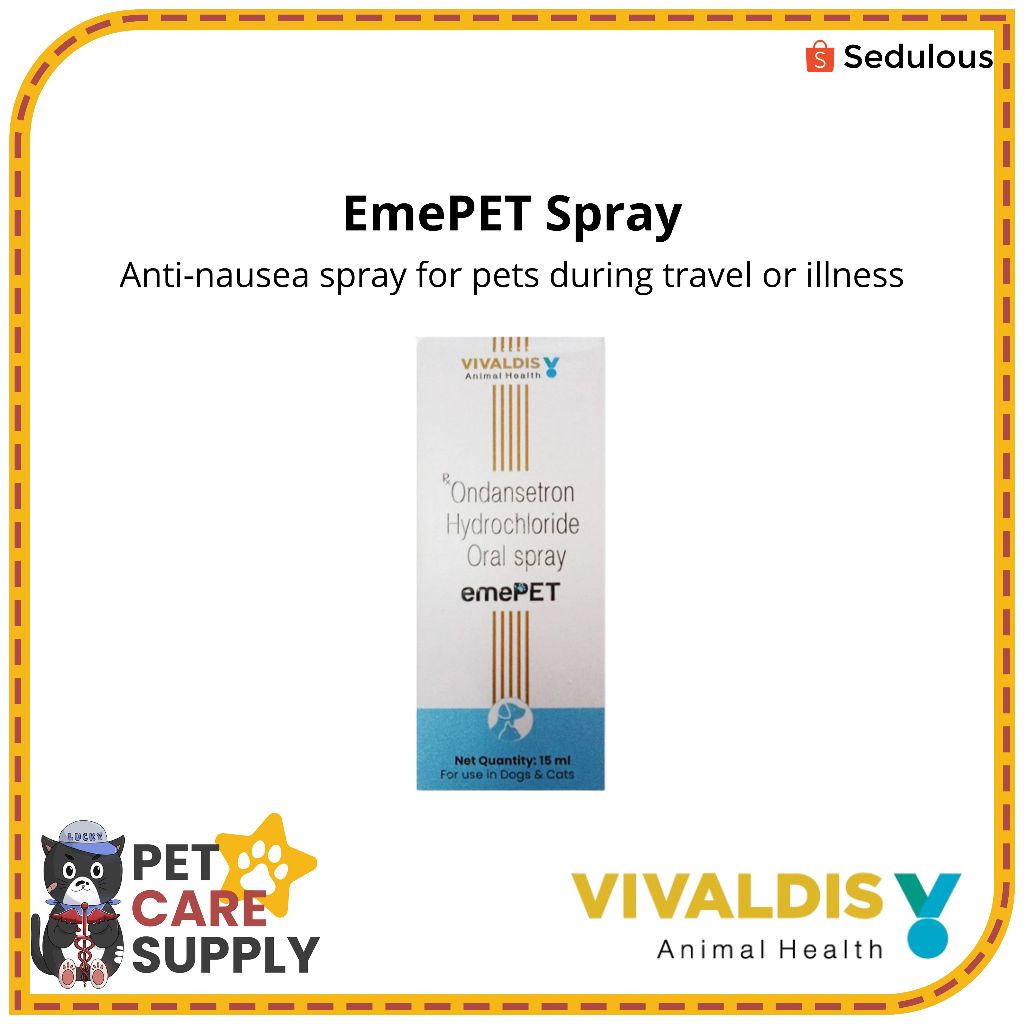 Jual Vivaldis Emepet Oral Spray Anti Muntah Untuk Kucing Anjing (15 ML ...