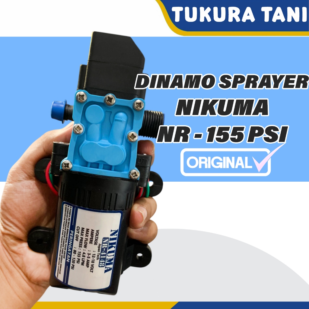 Jual Pompa DC 12V sprayer elektrik NIKUMA 155 psi Otomatis Body Pendek ...